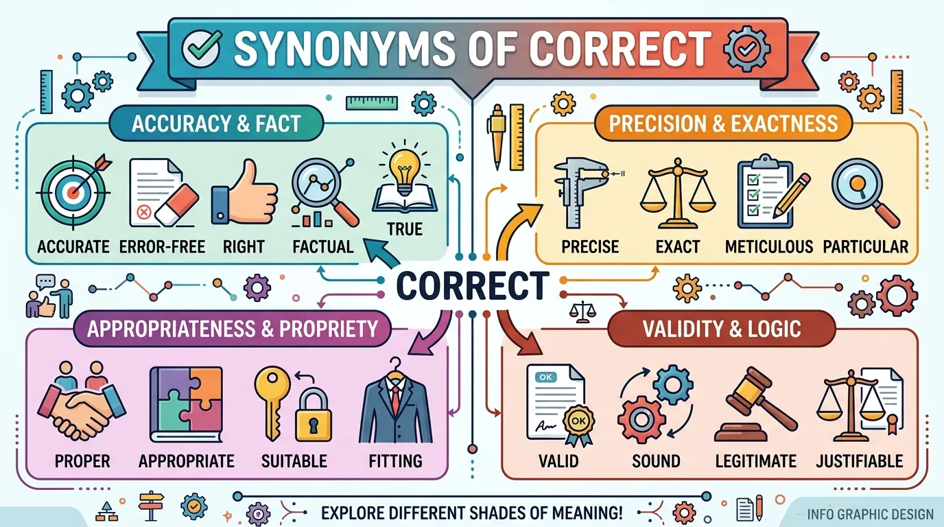 43 Powerful Synonyms for Correct with Meanings and Examples